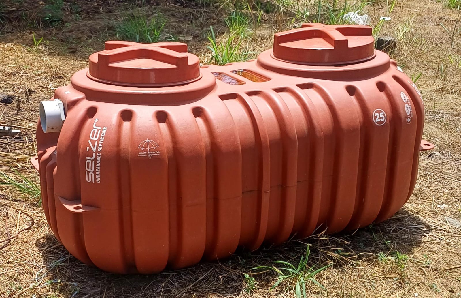 35 Flush Septic Tank 1500L HDPE Terracotta Selzer | Buy Online